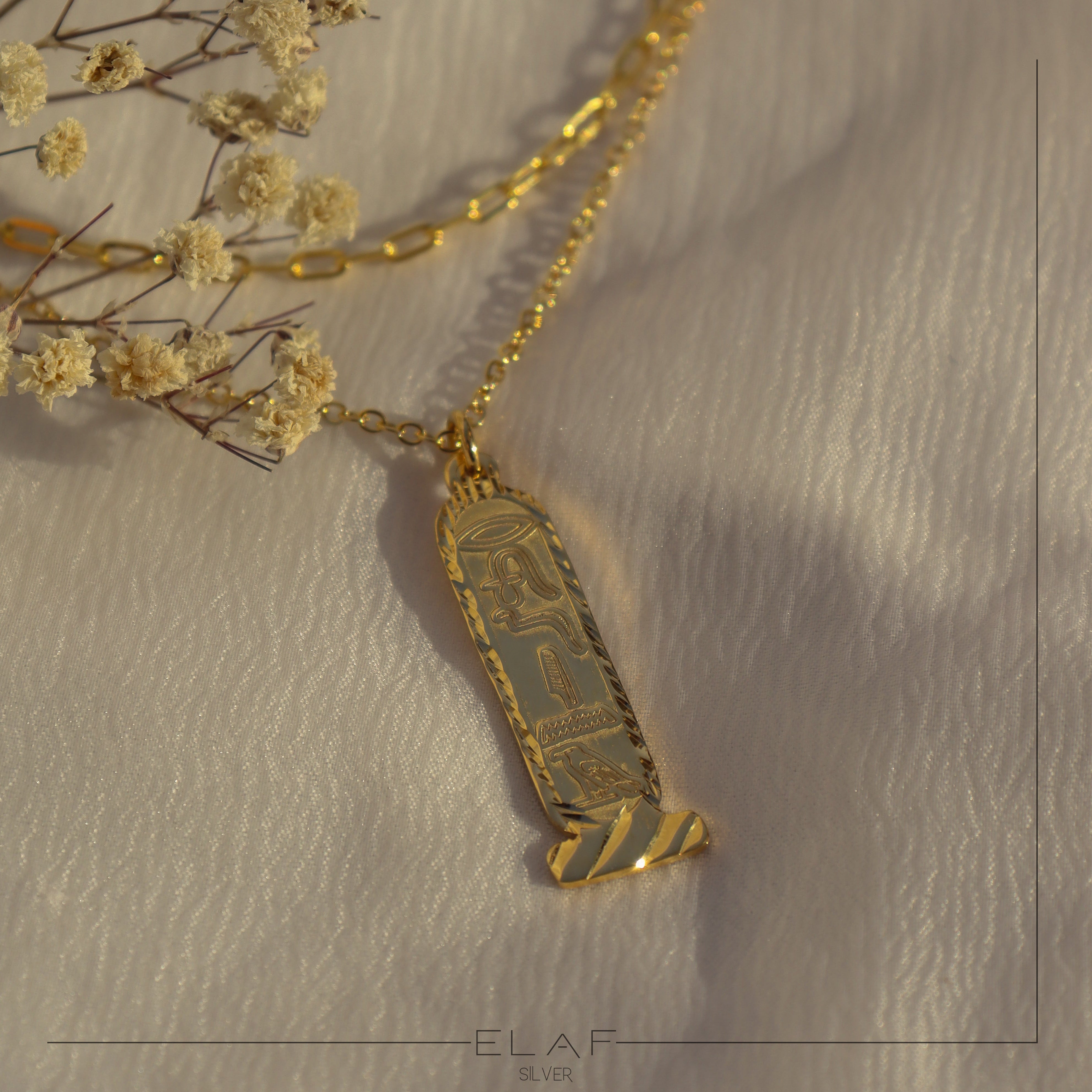 Hieroglyphic Name Cartouche – Elaf Jewelry